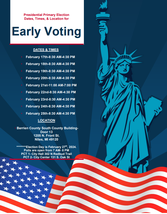 Early Voting Dates, Times & Location | Buchanan Michigan